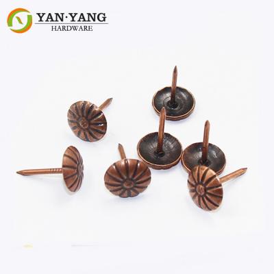 China Upholstery Sofa Nail Thumb Tack Nailhead Decorative Nickel Botton For Sofa for sale