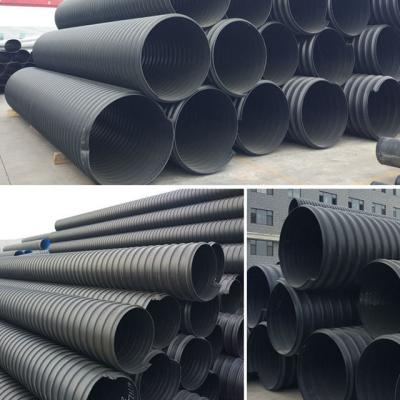 Cina 100 Ft di polietilene hanno ondulato la tubatura di drenaggio hanno ondulato l'HDPE del tubo perforato Dn300mm Sn8 in vendita