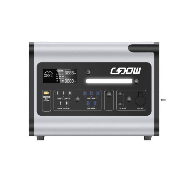 2200W High Quality Emergency Portable Power Station, Solar Output Power and Lithium Iron Battery Generator