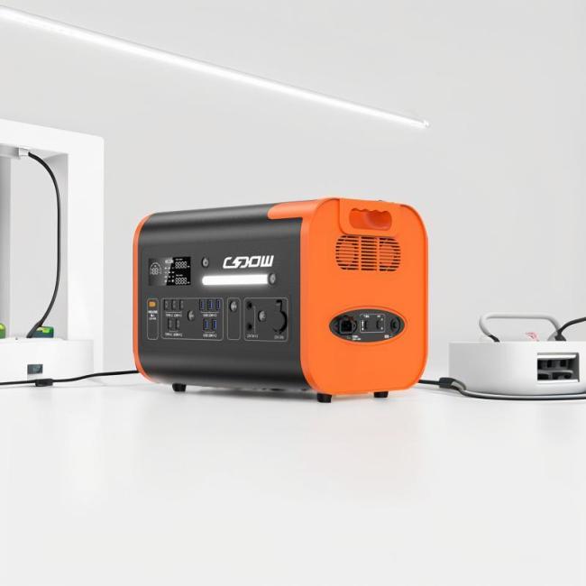 2200W Portable Aluminum Alloy Energy Storage Power Supply, Equipped with Fast Charging 1500W Solar Power Station