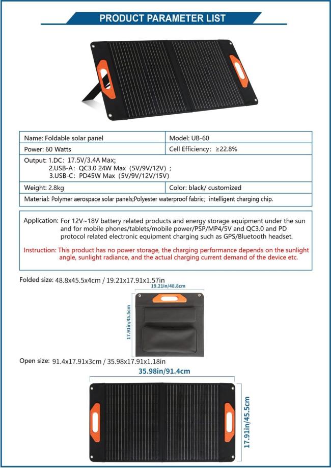 High Efficiency 60W 100W 200W All-Black Solar Photovoltaic Module Panel