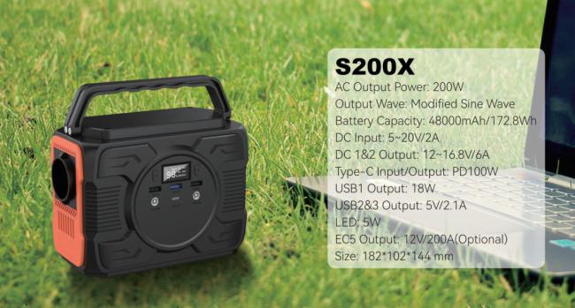 Factory Direct 110V/220V Energy Storage Power Station 200W Power Notebook Mobile Power Portable Charger