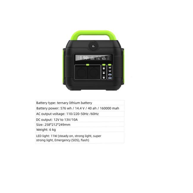 600W Fast Charging 100W Energy Storage Power High-Power Mini Emergency Generator Lithium Battery Power Station