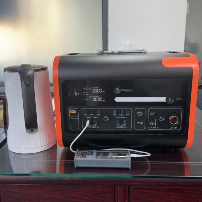 2000W Rechargeable Mobile Phone Charger AC Output 220V Power Portable Outdoor Emergency RV Generator Solar Power Station