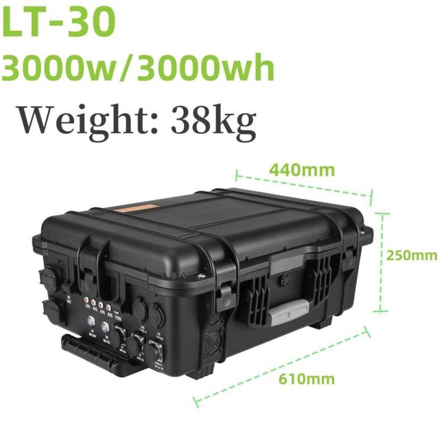 Large Capacity Solar Generator 3000W Portable Power Station AC High Power Output 220V Power Supply