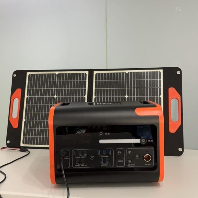 Camping/Car High Capacity Lithium Battery Emergency Mobile Phone Laptop Charger AC/ DC Output USB Type-C UPS Portable Solar Power Station