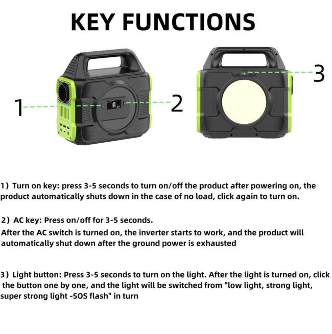 Mini Lithium Battery Generator Mobile Charger 300W Rechargeable Solar Portable Power Station,