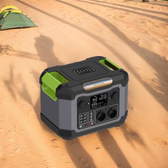 1200W AC Output 230V Portable Power Station with Wireless Rechargeable Solar Generator for Outdoor Camping Home Emergency Power