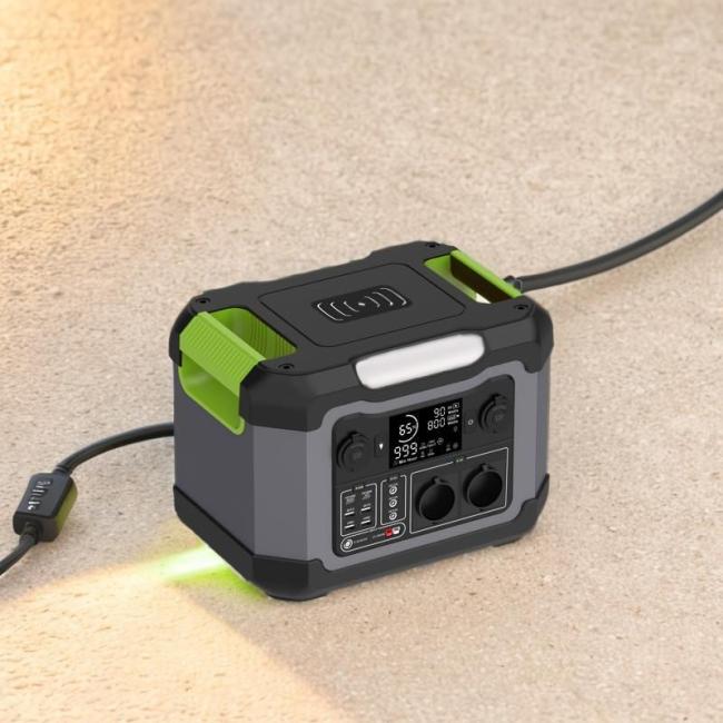 1200W AC Output 230V Portable Power Station with Wireless Rechargeable Solar Generator for Outdoor Camping Home Emergency Power