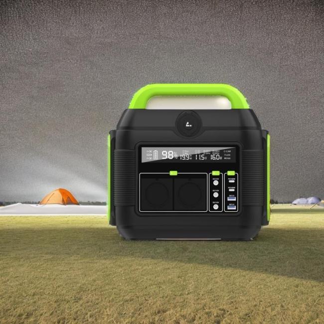 Solar Lithium Battery Mobile Power UPS Household Outdoor Camping RV Emergency Energy Storage Power Station 600W High-Power Generator