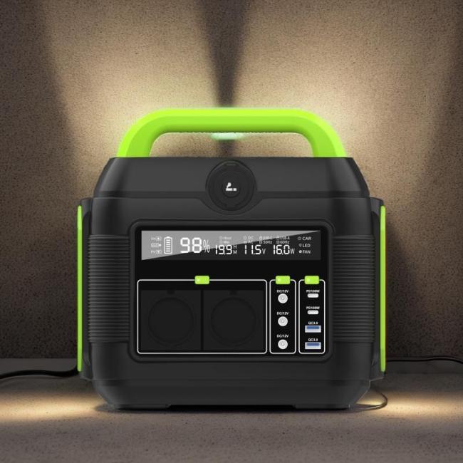 Solar Lithium Battery Mobile Power UPS Household Outdoor Camping RV Emergency Energy Storage Power Station 600W High-Power Generator