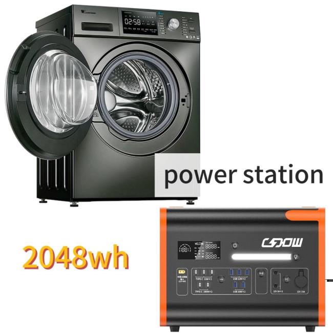 2200W Portable Storage System USB Type C DC AC Output 2000wh Solar Input Outdoor Camping Portable Power Station