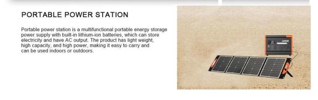 2200W/2048wh/40ah Multiple Safety Protection Design High Temperature Portable Emergency Power Station