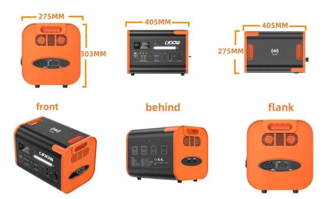 2048wh 2200W Portable Mobile Charging Bank Home Emergency AC DC Output Generator Solar Power Station 1500W 1000W