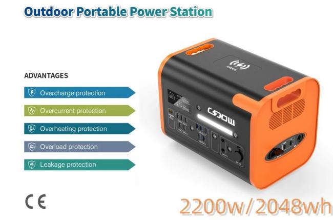 2024 New 2400W 2200W Portable 2000W Solar Solution Outdoor Power Supply Power Station