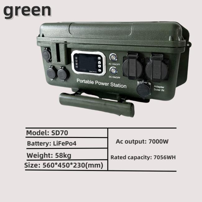 Large Capacity 7000 Household Power Outage Emergency Outdoor, Travel Portable Power Station