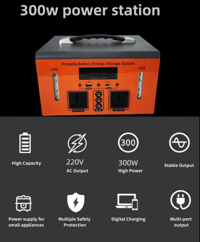 300wac/DC Office Mobile Charging Bank Portable Power Station