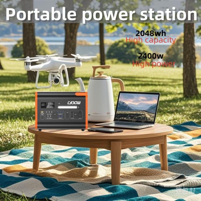 2048wh/2400W/300W/4000W Outdoor Camping Portable Battery Power Station