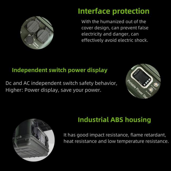 Emergency Household Power System LiFePO4 Lithium Battery 3000W 2400W 5000W Indoor and Outdoor Solar Generator Portable Power Station