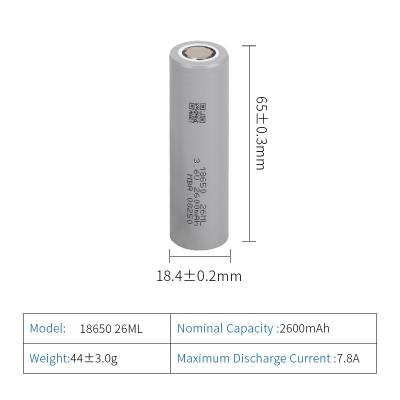 China 2600mAh Li-Ionen-Zylinder-Wiederaufladbare Batterie 18650 Li-Ionen Niedertemperatur zu verkaufen