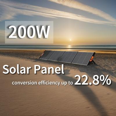 China Gemakkelijk 200W Buiten Monokristallijn Silicium vouwbaar zonnepaneel voor stroomvoorziening Te koop