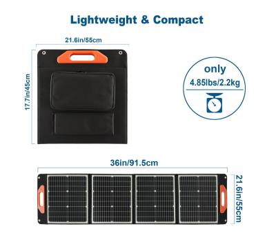 Cina pannello solare pieghevole a silicio monocristallino da 200W per un facile stoccaggio e trasporto in vendita