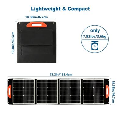 Cina UB-120 Efficienza di conversione del 22,8% Pannello solare a silicio monocristallino pieghevole da 120 W in vendita