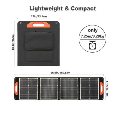 China Painel solar de silício monocristalino 100W 200W Células fotovoltaicas Módulo Painel solar dobrável portátil à venda