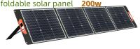 China Custom 200W Black Portable Waterproof Flexible Foldable Solar Panels for Camping for sale