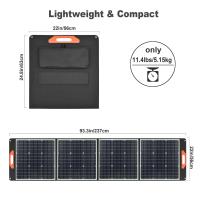 China Custom 200W Black Portable Waterproof Flexible Foldable Solar Panels for Camping for sale