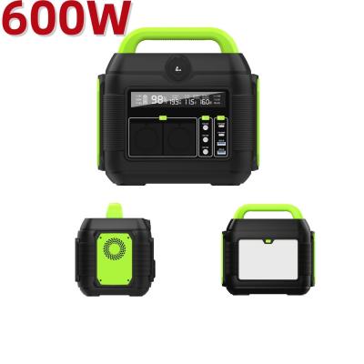 Cina 258*212*249mm Centrale elettrica da 600W per la ricarica solare all'aperto per la casa 576wh Capacità in vendita