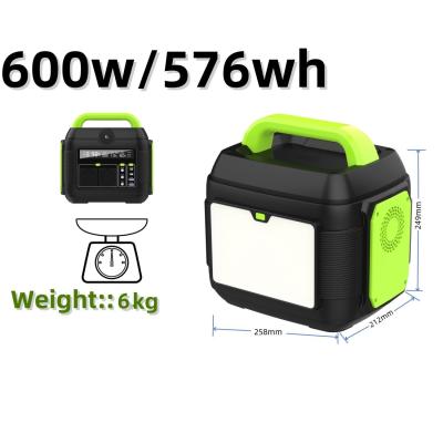 Cina 600W258*212*249mm Centrale elettrica portatile Generatore solare con batteria al litio ternario in vendita