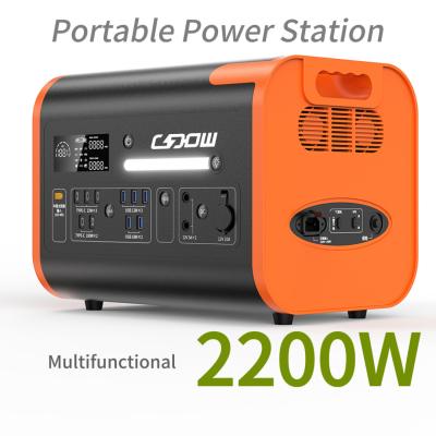 中国 自動車 ソーラー充電 800W マックス 2200W モバイル ラップトップ 屋外 2000wh ポータブル パワーバンク 販売のため