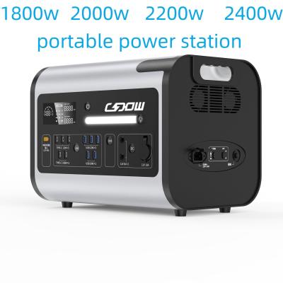 Cina Puro Sine Wave LiFePO4 220V Centrale elettrica mobile esterna per uso domestico 2200W Immagazzinamento di energia in vendita