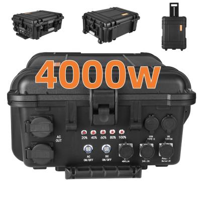 Cina 4000W Power Pull Rod Stazione solare portatile con batteria al litio di grande capacità in vendita