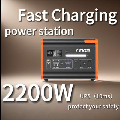 China Pure Sine Wave 2000W Solar Portable Power Generator LiFePO4 Batterij en BMS bescherming Te koop