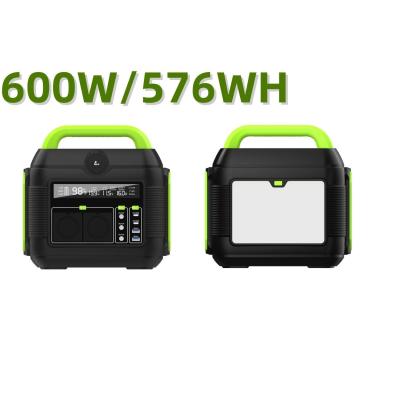 中国 600W AC110V AC220V リチウム電池パック キャンピングカーやRV用の携帯太陽光発電所 販売のため