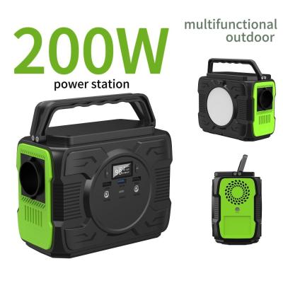 China 12V/3A Type C Input/Output 200W Camping Zonnecentrale met lithiumbatterie Te koop