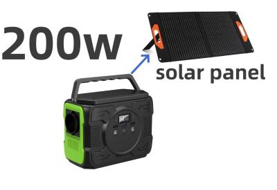 China Buiten mobiele elektriciteitscentrale met 200W AC-uitgang Zonnepaneel opladen en LED-lampen Te koop