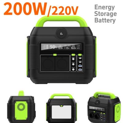 China Draadloos opladen en wisselstroom 200 W draagbare zonne-energiecentrale voor kamperen Te koop