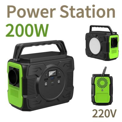 China 200W oplaadbare batterij zonne-generator Draagbare elektriciteitscentrale voor thuis en buiten Te koop