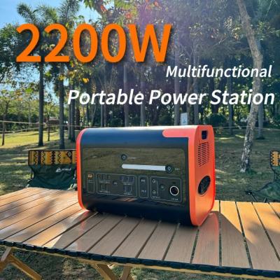 Cina Stazione elettrica portatile da 2200W uscita CC AC e 2000wh ingresso solare per campeggio all'aperto in vendita
