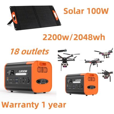 Cina Stazione elettrica portatile portatile di ricarica a corrente alternata da 1500W 2200W/2048Wh per lo stoccaggio esterno dell'energia in vendita