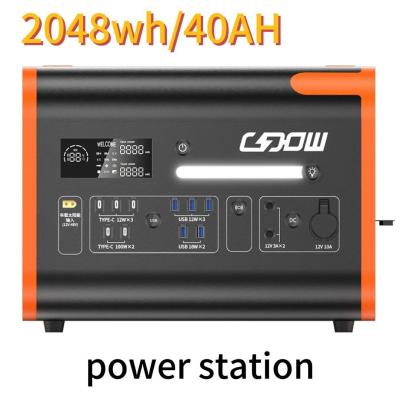 Cina AC Pure Sine Wave 2200W/2048wh Stazione di alimentazione portatile per viaggi di campeggio in famiglia all'aperto in vendita