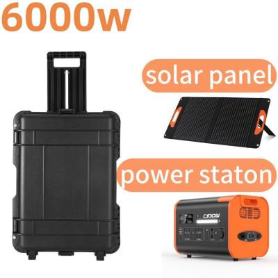 Cina 110V 220V Alta potenza di stoccaggio 6000W Outdoor Mobile Power Station per emergenze in vendita