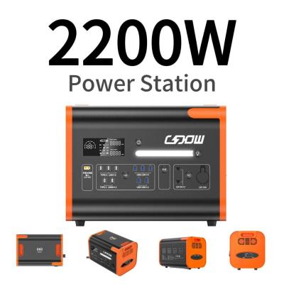 China Carregamento rápido 2200W 2000W 2500W Outdoor Solar Energy Power Bank Station Fornecimento de energia à venda
