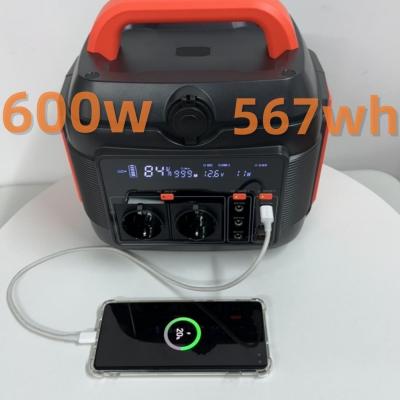 China Estação de energia a bordo simples e segura Gerador solar 600W288wh com tomada AC à venda