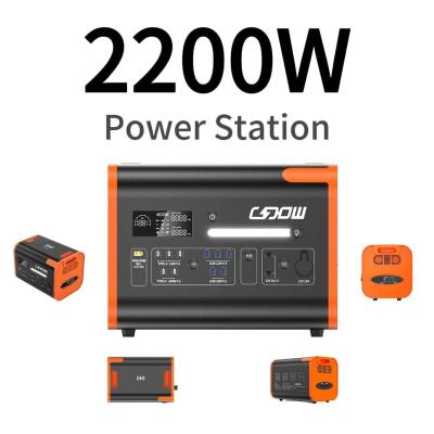 China 2200W 2000W 2500W Estação de energia portátil de bateria com carregamento AC e saída USB tipo C à venda