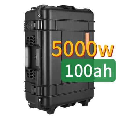 Китай АБС Сплавная оболочка Материал 5000W100ah Большая емкость Литийная батарея Солнечная электростанция продается