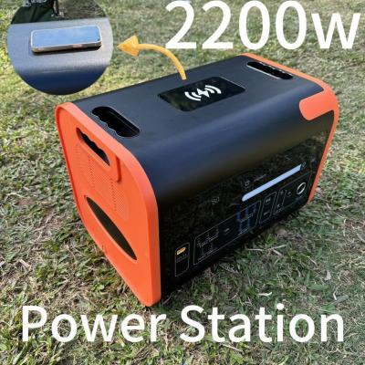 China 800W zonne-energie opladen Zwart en Oranje Outdoor Camping Draagbare energiecentrale 2kw Power Station Te koop